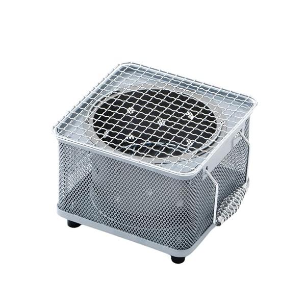 メッシュミニグリルシルバー/24×22×14.5cm/MMG24-22SV・Style:メッシュミニグリル・【サイズ】約24×22×14.5cm・【焼網】約19.5×19.5cm・【耐荷重】2.5kg・【材質】スチール・【表面加工】本体：エ...