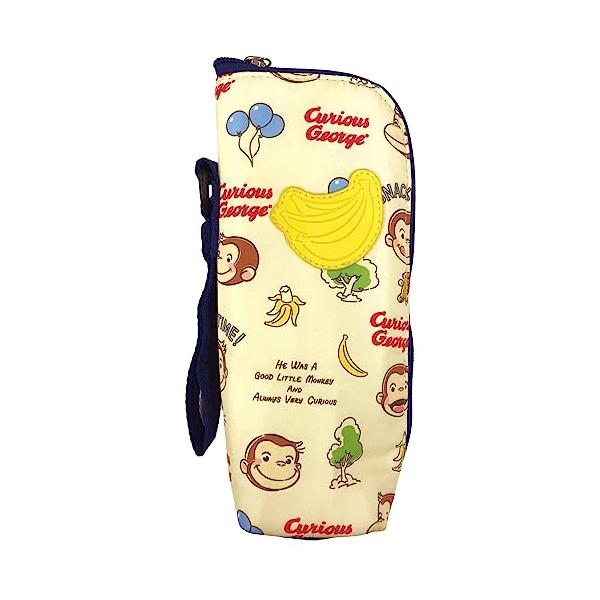 哺乳瓶ポーチバナナワッペン/W10×H22×D6cm/K7525・Style:哺乳瓶ポーチ・パッケージ個数:1・サイズ：W10×H22×D6cm・材質：ポリエステル・生産国：中国