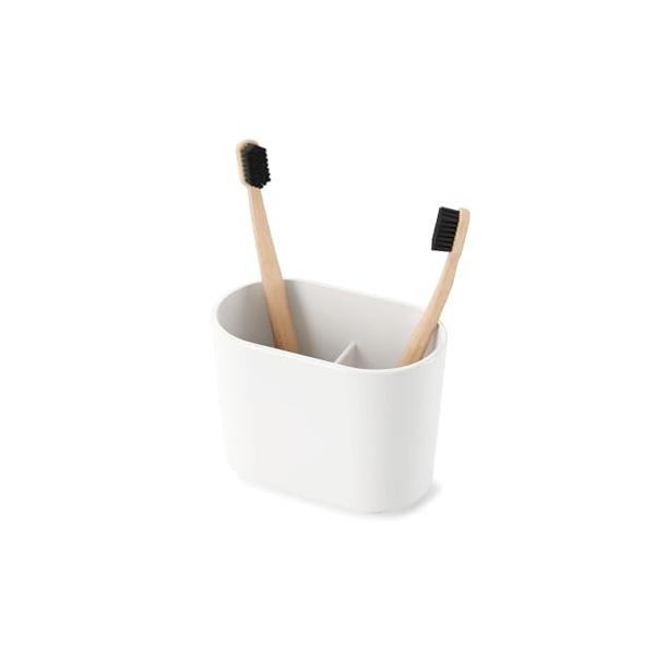歯ブラシスタンドホワイト/約W108×D65×H100mm/023836-660・パッケージ個数:1・発売年・モデルイヤー:2014・サイズ:約W108×D65×H100mm・重量:約200g・材質:メラミン樹脂・原産国:中国