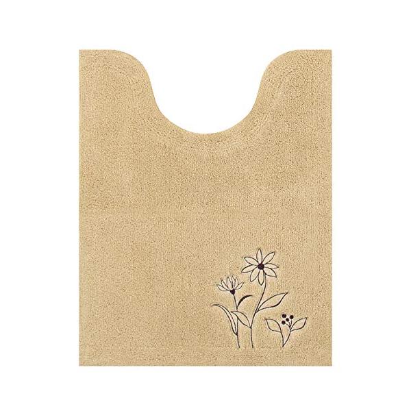 モダンベージュ/60 x 75 cm (長方形)/19513・Color:ベージュPatternName:ロングトイレマット 75×60cm・パッケージ個数:1・サイズ:約75×60cm・素材・材質:綿50%、アクリル50%・生産国:インド...