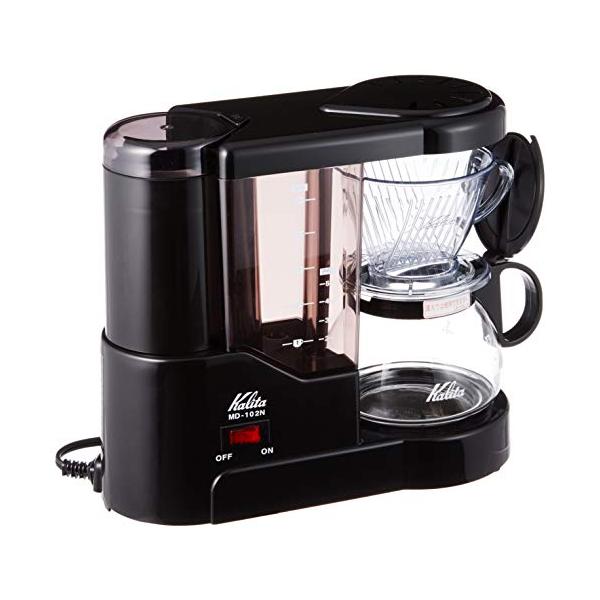 モダンブラック/-/MD-102N・パッケージ個数:1・メーカー型番:MD-102N・サイズ:幅280×奥行130×高さ250mm・容量:ミル/50g・最大使用水量:0.7L・所要時間:5カップ/約9分