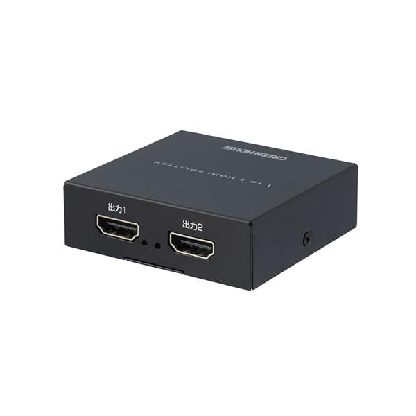 ブラック/-/GH-HSPK2-BK・パッケージ個数:1・【HDMI分配器 1入力2出力 】1台のHDMI機器の映像を高画質のまま2台のディスプレイ・プロジェクターなどのHDMI機器に同時に分配出力できるHDMI分配器。PC画面をプロジェク...