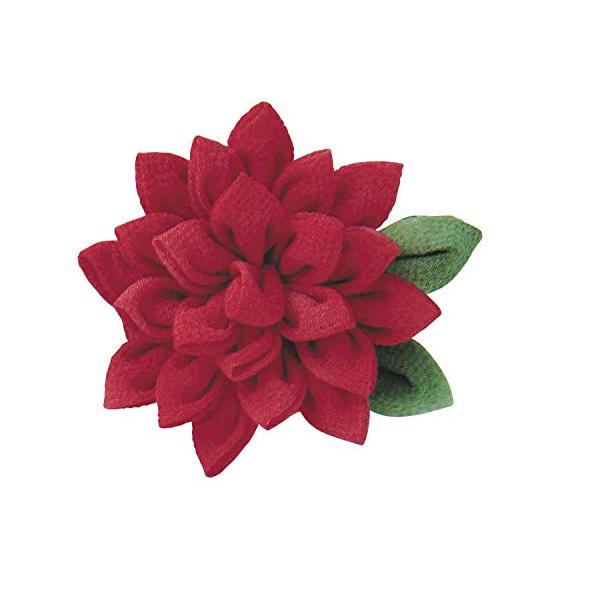 ダリアのブローチレッド/レッド/TZ7A・Color:レッドStyle:ダリアのブローチ・パッケージ個数:1・(b)本体サイズ :(/b)H6×W6.5×D3cm