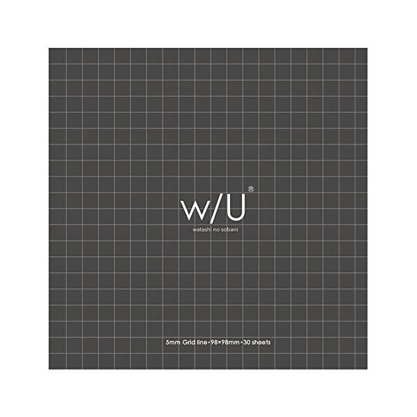 スクエアスモーキーブラック/98x98x3mm/WU-FSTN-S-D・Color:スモーキーブラックStyle:スクエア・パッケージ個数:1・本体サイズ:ヨコ98xタテ98x厚み3mm・本体重量:00g・本文:30枚/5mm方眼罫・材質:...