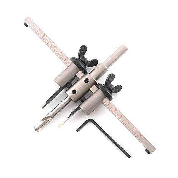 -/-/K-180F・パッケージ個数:1・穴あけ径:40mm~180mm・穴あけ深さ:30mm(片側)・木材・ボード用先端工具・可変式穴あけ工具・穴径変更は工具を使用せずにできる