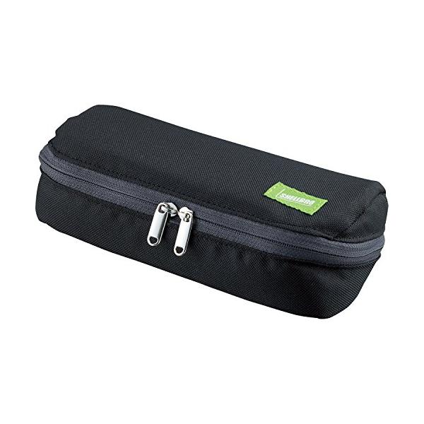 筆箱ブラック×オレンジ/-/F-VBF190-1・Color:ブラック×オレンジPatternName:無地・パッケージ個数:1・大容量で中身が見つけやすいシェル型ペンケース・【カラー】 ブラック×オレンジ・【寸法】 200×100×55m...