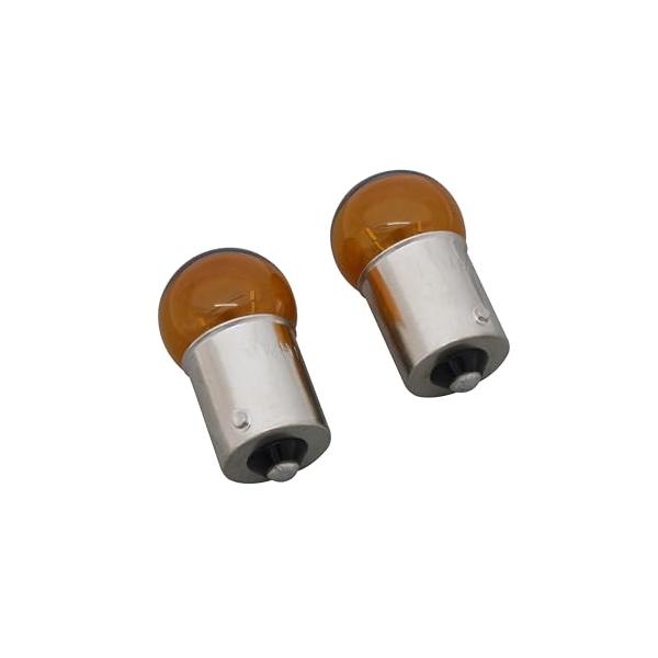 12V21W シングル球オレンジ/-/090386-10・ポッシュフェイス社製、ウインカーキットにも使用している　G18型バルブです、ワット数、カラーをご確認の上お求めください。・12ｖ21ｗ　シングル球　G18型・180度平行ピン・2個入...