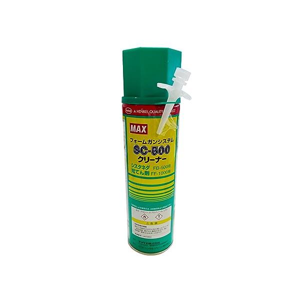グリーン/-/FB90005・パッケージ個数:1・用途：フォームガン洗浄用クリーナー・容量：500ml・仕様：吐出アダプター付き・仕様：フォームガンへの取り付け可能・仕様：未硬化の接着剤、充てん剤洗浄