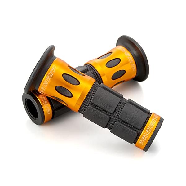 ゴールド/115mm/98102・Color:ゴールド・パッケージ個数:1・【用途】原付バイク用22mmハンドルグリップ・【材質】スタンダードラバー/アルミリング・【仕様1】サイズ:115mm、内径(左/右):22mm/25mm・【仕様2】...