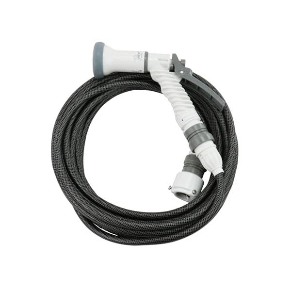 ホワイト/ブラック/内径7.5mm×外径11.0mm/FTH-710BKS・使用流体:水・ホースサイズ:内径7.5mm×外径11.0mm・ホース長:10m・パターン:シャワー・ジョーロ・直射・拡散・止水