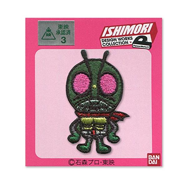 仮面ライダー1号仮面ライダー1号/Pack of 1/IM300-IM01・Size:Pack of 1・本体サイズ:約幅22mm×長さ40mm・入数:1枚・接着方法:シール・アイロン両用・(C)石森プロ・東映