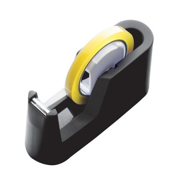 【単品】テープカッターブラック/-/TC-246-D・PatternName:単品・パッケージ個数:1・コストパフォーマンスを保ちながら、スタイリッシュなフォルム・6.4cm×10.2cm×19.4cm・材質:本体=PP テープホルダー:P...