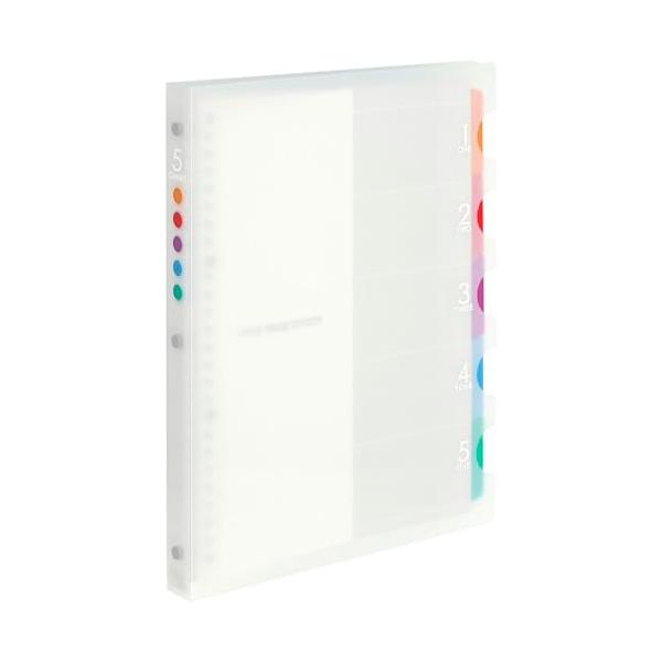 クリア/B5/F906・Size:B5Color:クリア・パッケージ個数:1・1989年発売のロングセラーバインダー「5チャート」のクリアカラー・【サイズ】B5サイズ(26穴) 縦275×横208mm・【本文】6mm横罫ルーズリーフ 20枚...
