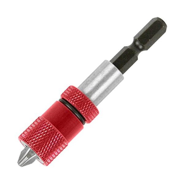 -/75mm/SBCA-75・Size:75mm・パッケージ個数:1・用途:ビスを落とさないように保持し、ビスが材料と面一になるように調整・全長:75mm・先端ビット片頭:25mm・軸径:6.35mm六角軸・材質:特殊鋼