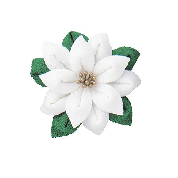 ポインセチアのブローチホワイト/ホワイト/TZ6A・Color:ホワイトStyle:ポインセチアのブローチ・パッケージ個数:1・(b)本体サイズ :(/b)H7×W7×D2.5cm