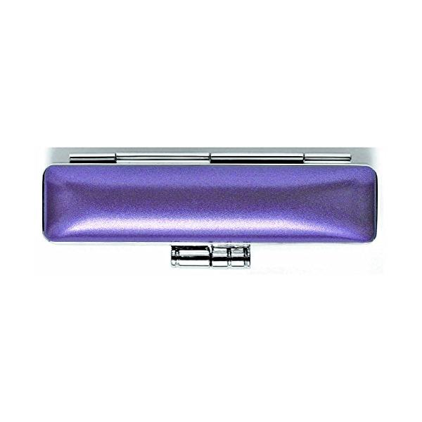 パープル/29×87×19mm/IB-NM06・Color:パープル・パッケージ個数:1・【本体サイズ】2cm×3cm×8.6cm・【収納サイズ】12×60mmの印鑑・【仕様】朱肉付き・【枠】亜鉛合金(クロームメッキ)・【朱肉】速乾タイプ