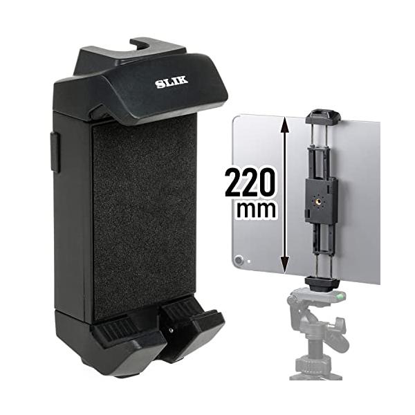 幅22cm対応 スマホ&amp;タブレットホルダーブラック/-/SPTHW・Style:幅22cm対応 スマホ&amp;タブレットホルダー・パッケージ個数:1・70mmから最大220mm幅までのスマホ・タブレットの取付が可能となったワイドタ...