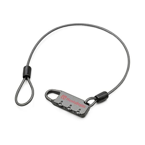 先端ループ/400mmガンメタ/400mm/31622・Color:ガンメタStyle:先端ループ/400mm・パッケージ個数:1・へルメットやバッグの盗難抑止に最適なダイヤルロック・ヘッドが360°回転してロック作業がしやすい・ワイヤー先...