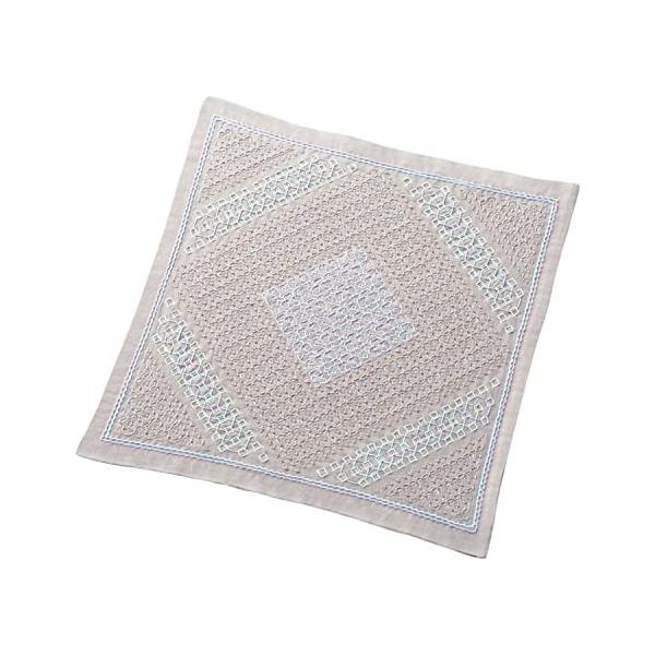 かわいいホワイト/出来上がり寸法 : 縦33×横33cm/SK-435・パッケージ個数:1・出来上がり寸法 : 縦33×横33cm・キット内容 : 刺し子もめん ペールグレー色 (綿100%) 、刺し子糸 (綿100%) 、刺し子針、作り方...