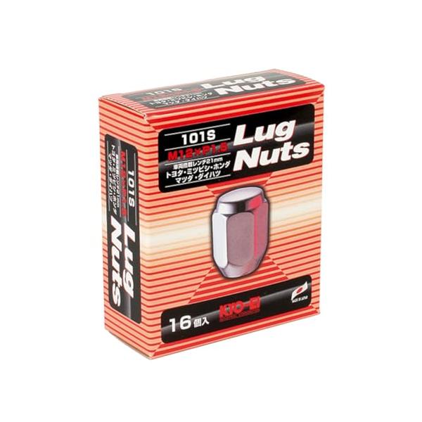 16個入クロームメッキ/M12×P1.5/101S-16P・パッケージ個数:1・サイズ:[ 袋タイプ 21HEX ](br)●M12 x P1.5(br)●個数:16P