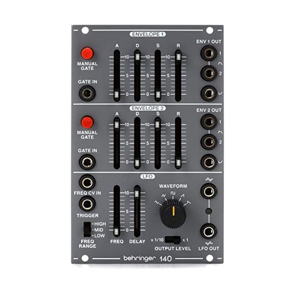 アンティークGRAY/-/140 DUAL ENVELOPE/LFO・パッケージ個数:1・80年代のオリジナルの「システム100M」回路を本格的に再現し、伝説的なサウンドを継承したデュアルエンベロープ/ LFOモジュール・外部ゲートまたは手...