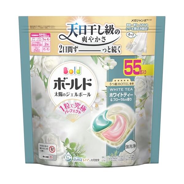 -/詰め替え 55個/-・PatternName:ホワイトティーの香りSize:詰め替え 55個・パッケージ個数:1・??新しい洗濯洗剤のボールドジェルボールは部屋干しでも天日干し級の爽やかさ・??ボールドジェルボールは4つの柔軟剤成分が1...