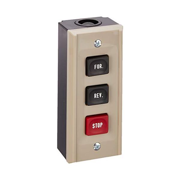 ボタン文字:FOR、REV、STOP-/Pack of 1/BSH223・パッケージ個数:1・長さ×幅×高さ(mm):50×116×41・ボタン文字:FOR、REV、STOP・定格:AC250V-5A、AC500V-1A 端子ねじM3.5・...