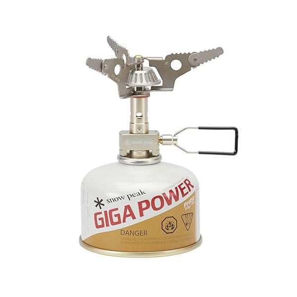 キャンプマルチ/-/GST-120R・パッケージ個数:1・●材質:チタン・ステンレス・アルミ・ブラス・●サイズ:ゴトク径φ125/90×81mm(使用時)、67×34×80mm(収納時)・●重量:56.0g・●出力:2 800kcal・●ギ...