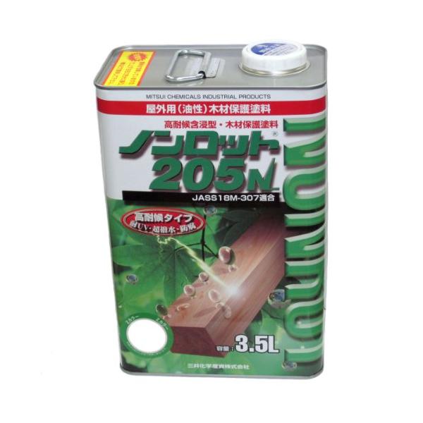 ブラウン/3.5L/205N ZS・パッケージ個数:1・種類:WPステイン(木材保護塗料 JASS18 M-307 適合)・用途:ログハウス 木造一般住宅 神社仏閣 木造遊戯施設 屋内木部浴室の壁及び洗面、脱衣所。・塗り面積:3.5L缶 約...