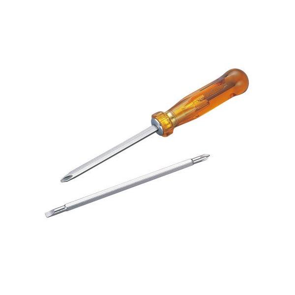 全長195mmブラック/全長195mm/CD12・パッケージ個数:1・セット点数:3点・セット内容:グリップ・軸(先端規格-0.6mm×4.5mm⇔+No.1)、(先端規格-0.8mm×6mm⇔+No.2) 各1個・寸法:全長195mm・質...