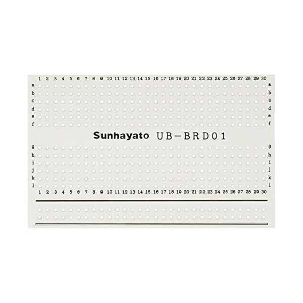 -/-/UB-BRD01・パッケージ個数:1・仕様(br)寸法 81.2×50.8ミリ(br)材質、板厚:片面ガラスコンポジット(CEM-3)1.0t(br)穴径 1.0ミリφ