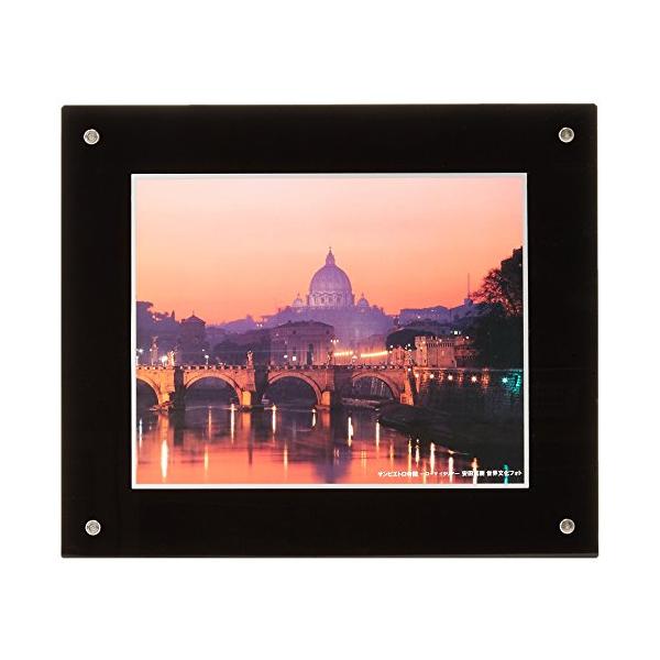 コンテンポラリーブラック/6切/40113・Size:6切Color:ブラック・パッケージ個数:1・カラー:ブラック・四隅に20mmの足付・前面版:厚さ3mmのアクリル板使用・付属品:ヨコ掛け、タテ掛けのフック付・額縁外寸:279×329mm