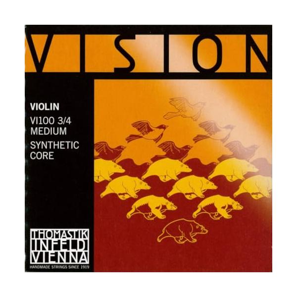 単品-/3/4/VI100.34・Size:3/4・パッケージ個数:1・e線vi01 スチールワイヤー/スズメッキ・a線vi02 シンセティックコア/アルミ巻・d線vi03 シンセティックコア/シルバー巻・g線vi04 シンセティックコア/...