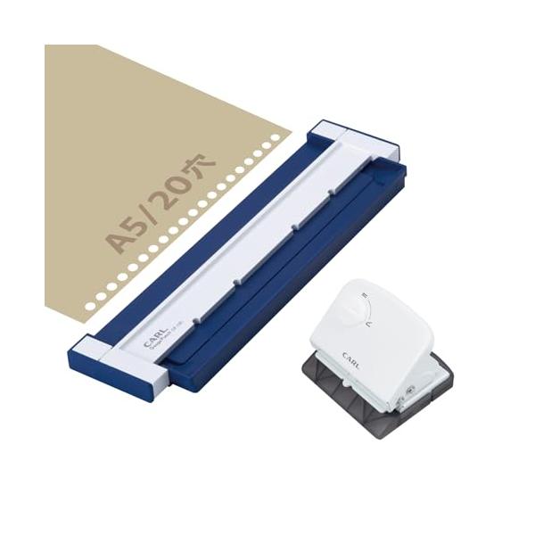 ブルー/A5/20穴/GP-J20・Color:ブルーSize:A5/20穴・パッケージ個数:1・CARLの強み：安心のカール品質・日本製（国内の自社工場で製造されてます。）・学校・学習用に：学校や塾で配布されたプリント・テキストを簡単にル...