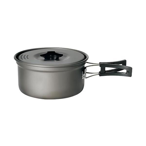 片手鍋シルバー/1 L/GO-06・パッケージ個数:1・245×155×75mm（満水：1.0L）・200g・本体・蓋／アルミニウム（硬質アルマイト加工、底の厚さ：0.8mm）、ハンドル・つまみ／ステンレス鋼・フェノール樹脂、ポーチ／ポリエ...