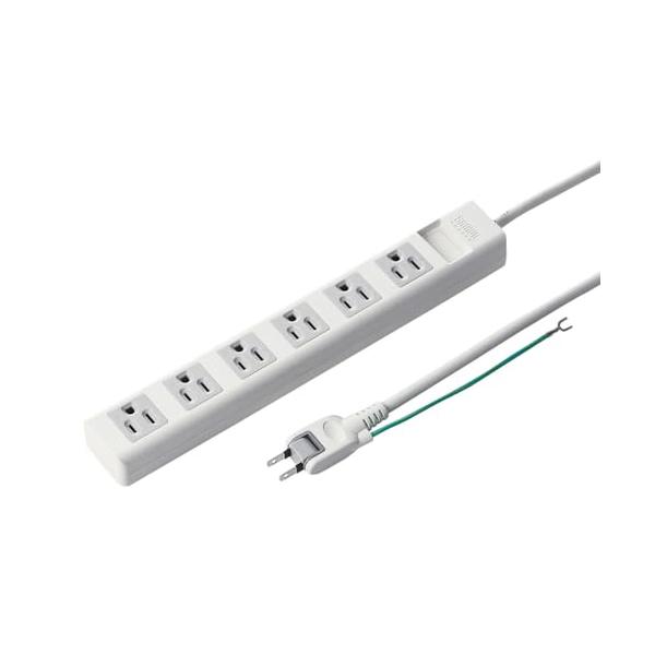 スタンダード6個口/2.5m/TAP-N3625N・パッケージ個数:1・【定格容量】:15A・125V(1500Wまで)・【電源コード】:2.5m・【プラグ】:2Pスイングプラグ(アースコード、絶縁キャップ付き)・【材質】:ケース/難燃性A...