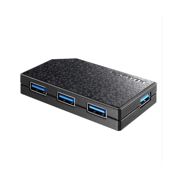 テレビ用ブラック/-/US3-HB4AC・パッケージ個数:1・[特長] ハードディスクなどUSB機器を最大4台接続できる USB 3.0対応USBハブ・[対応TV] シャープ「アクオス」「ICC PURIOS」、東芝「レグザ」、「レグザチュ...