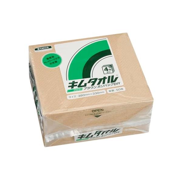 ブラウン/50枚/61040・Size:50枚・パッケージ個数:1・事業者向け商品です・入数 1セット(50枚入)・多量の拭き取りに最適な紙ウエスです。・機械・部品・工具などに付着した油汚れの拭き取り、インク・塗料・薬液などの拭き取り。・4...