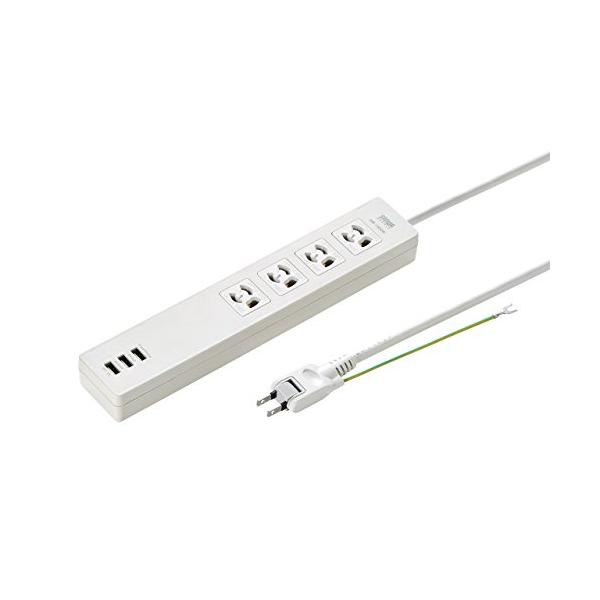 -/-/TAP-F37U-2・パッケージ個数:1・USB充電機能付き（合計出力3A）で、スマートフォンとタブレット各1台が同時に充電が可能です。・トラッキング火災予防絶縁キャップ付きのスイングプラグを採用しています。・差込口は3ピンプラグが...