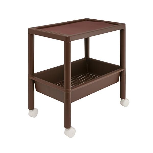 コンテンポラリーブラウン/45×29×44.5cm/53295・パッケージ個数:1・生産国:日本(キャスターは中国)・素材・材質:天板/ポリプロピレン パイプ/ポリプロピレン カゴ/ポリプロピレン キャスター/ポリエチレン 天板シート/ポリ...