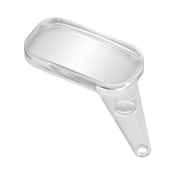 transparent/M (2.0倍)/KLU-APM20・Size:M (2.0倍)・パッケージ個数:1・105mm×51mmの広いレンズ面を持つ角型ルーペです。・画面が広く両目で無理なく見ることができます。・主レンズで見にくい場合、さ...
