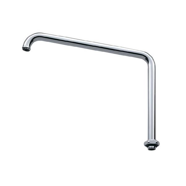 シルバー/長さ240mm/A230-61X2H-16・パッケージ個数:1・主にキッチン用の台付混合栓に取り付けるパイプです。・高さがアップしシンクが広く使える腰高上向きタイプです。・浄水器などの取付にも便利です。・吐水部からパイプつけ根のス...