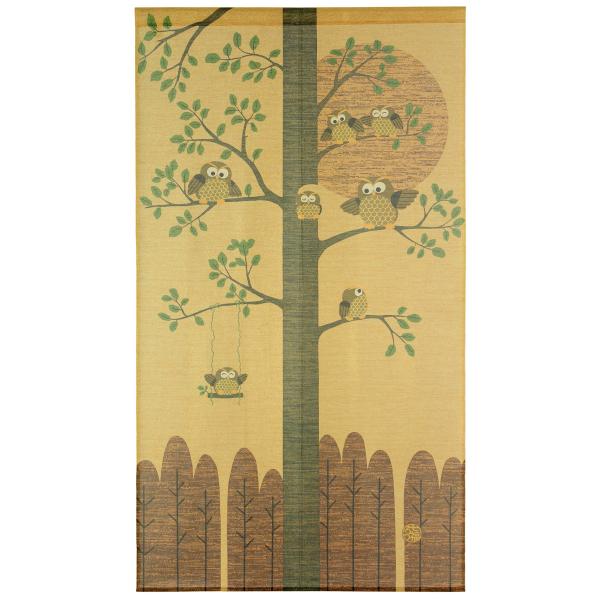 ふくろうは、開運招福の縁起の良い鳥とされています。【商売繁盛】【学業成就】【合格祈願】のお守りとしても使われています。■サイズ：横85cm×高さ150cm■材　質：ポリエステル100%■日本製■商品説明暖簾(のれん)とは本来、風、光除けのた...