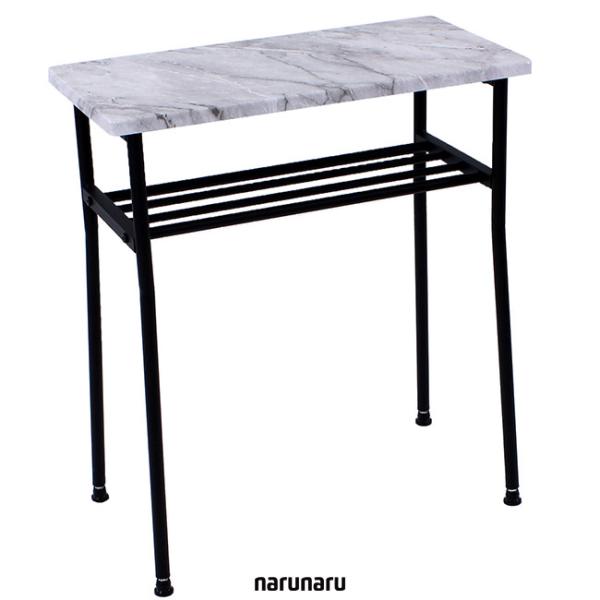 ■サイズ：横48cm×奥行き24cm×高さ55cm■材　質　天板：PVC　芯材：MDF　脚：スチール■商品説明　脚下には、がたつき高さ調整のアジャスターがついています。