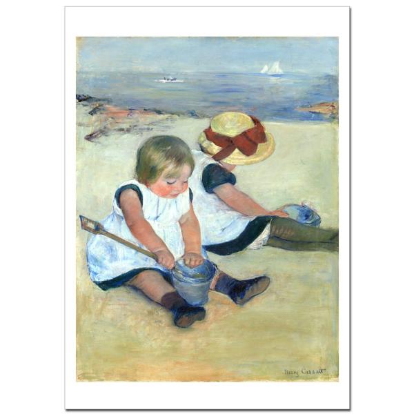 《作家名》メアリー・カサット　Mary Stevenson Cassatt《作品名》CChildren Playing on the Beach 　・ジークレー技法・作品の色合いは弊社によるオリジナル色彩調整を行ない、彩度・コントラス　ト・...
