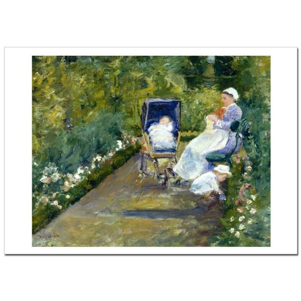 《作家名》メアリー・カサット　Mary Stevenson Cassatt《作品名》Children in a Garden　・ジークレー技法・作品の色合いは弊社によるオリジナル色彩調整を行ない、彩度・コントラス　ト・明るさ等が豊かに再現さ...
