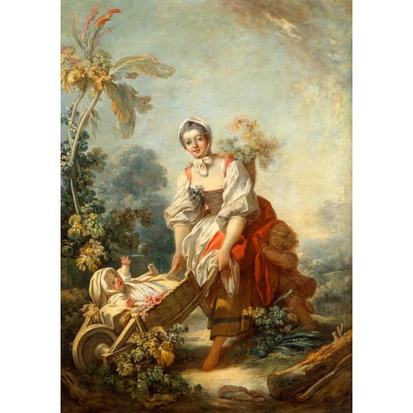 《作家名》ジャンオノレフラゴナール Fragonard《作品名》The Joys of Motherhood　　【作品技法】・ポスターサイズ　B2/515ミリ×728ミリ・ジークレー技法 ・作品の色合いは弊社によるオリジナル色彩調整を行ない...