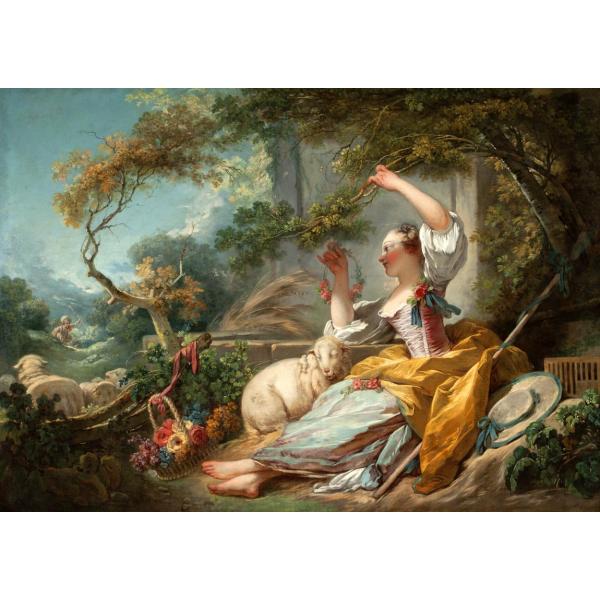 《作家名》ジャンオノレフラゴナール Fragonard《作品名》羊飼いの少女　　　【作品技法】・ポスターサイズ　B4/257ミリ×364ミリ・ジークレー技法 ・作品の色合いは弊社によるオリジナル色彩調整を行ない、彩度・コントラスト・明るさ等...