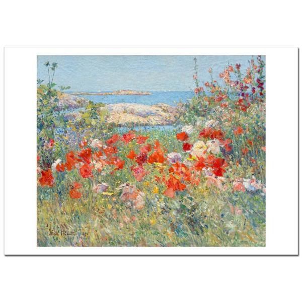 《作家名》フレデリックチャイルドハッサム　Frederick Childe Hassam 《作品名》セリア・サクスターの庭園【作品技法】・ジークレー技法・作品の色合いは弊社によるオリジナル色彩調整を行ない、彩度・コントラス　ト・明るさ等が豊...