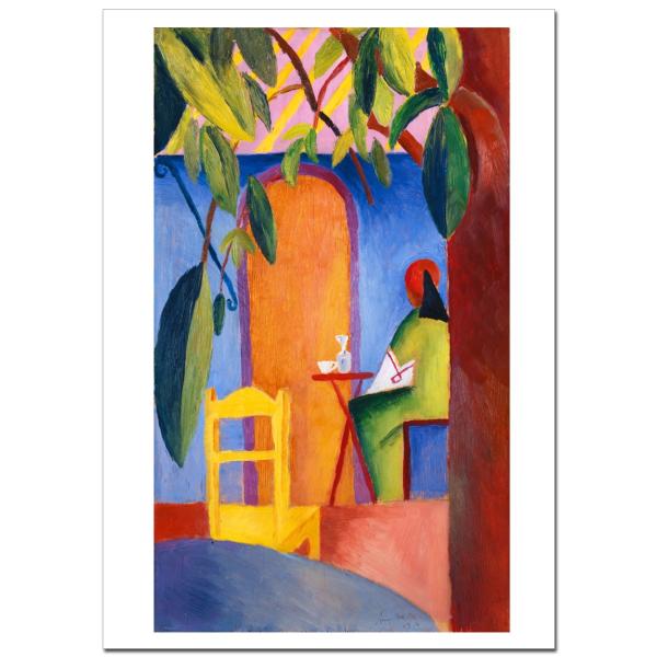 《作家名》アウグスト・マッケ（August Macke, 1887年 - 1914年）          ドイツの画家。《作品名》Turkisches-Cafe　・ジークレー技法・作品の色合いは弊社によるオリジナル色彩調整を行ない、彩度・コ...